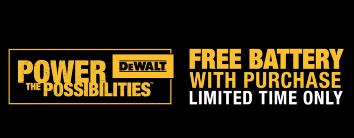 Free Dewalt Battery - Consolidated Gypsum Supply Ltd.